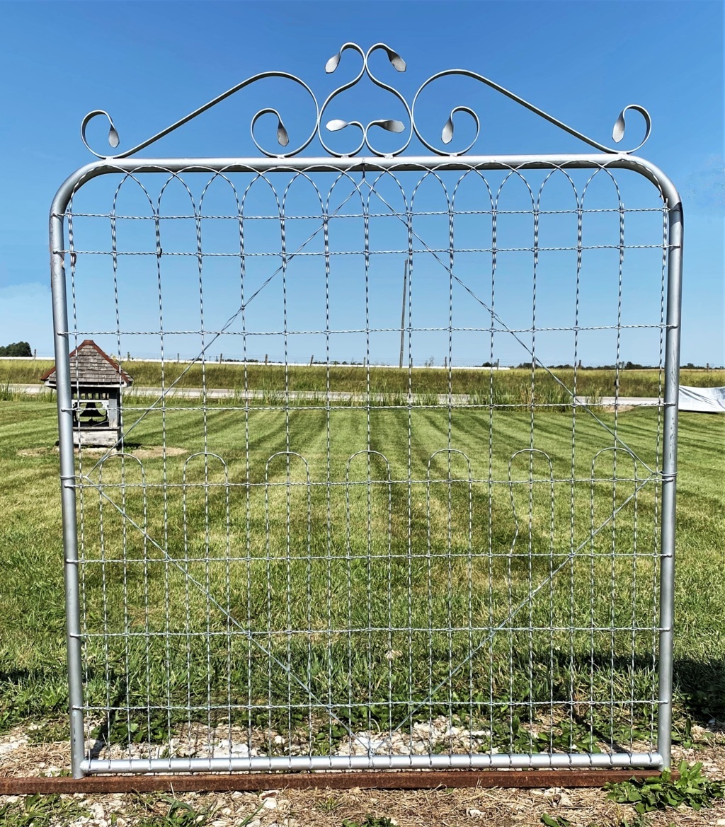 4't x 4'w Double Loop Top Woven Wire Fence Gate A-11