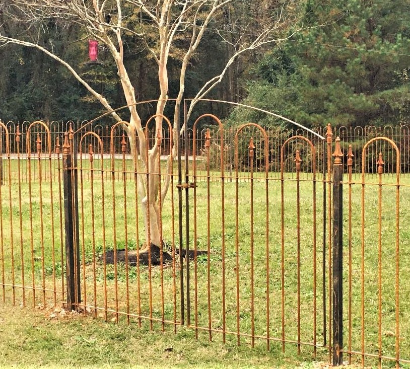 4' tall x 6' wide Center Divide Wrought Iron Gate