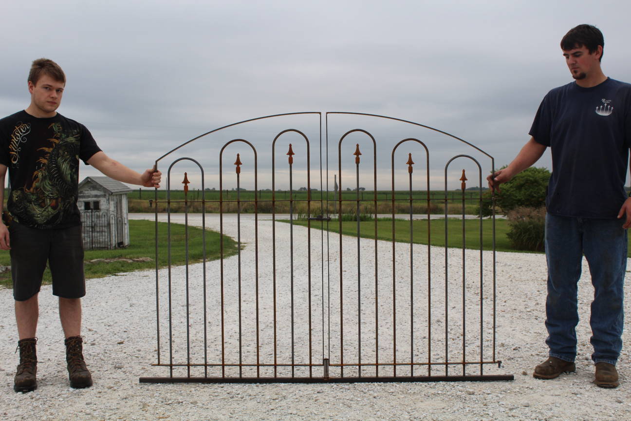 4' tall x 6' wide Center Divide Wrought Iron Gate