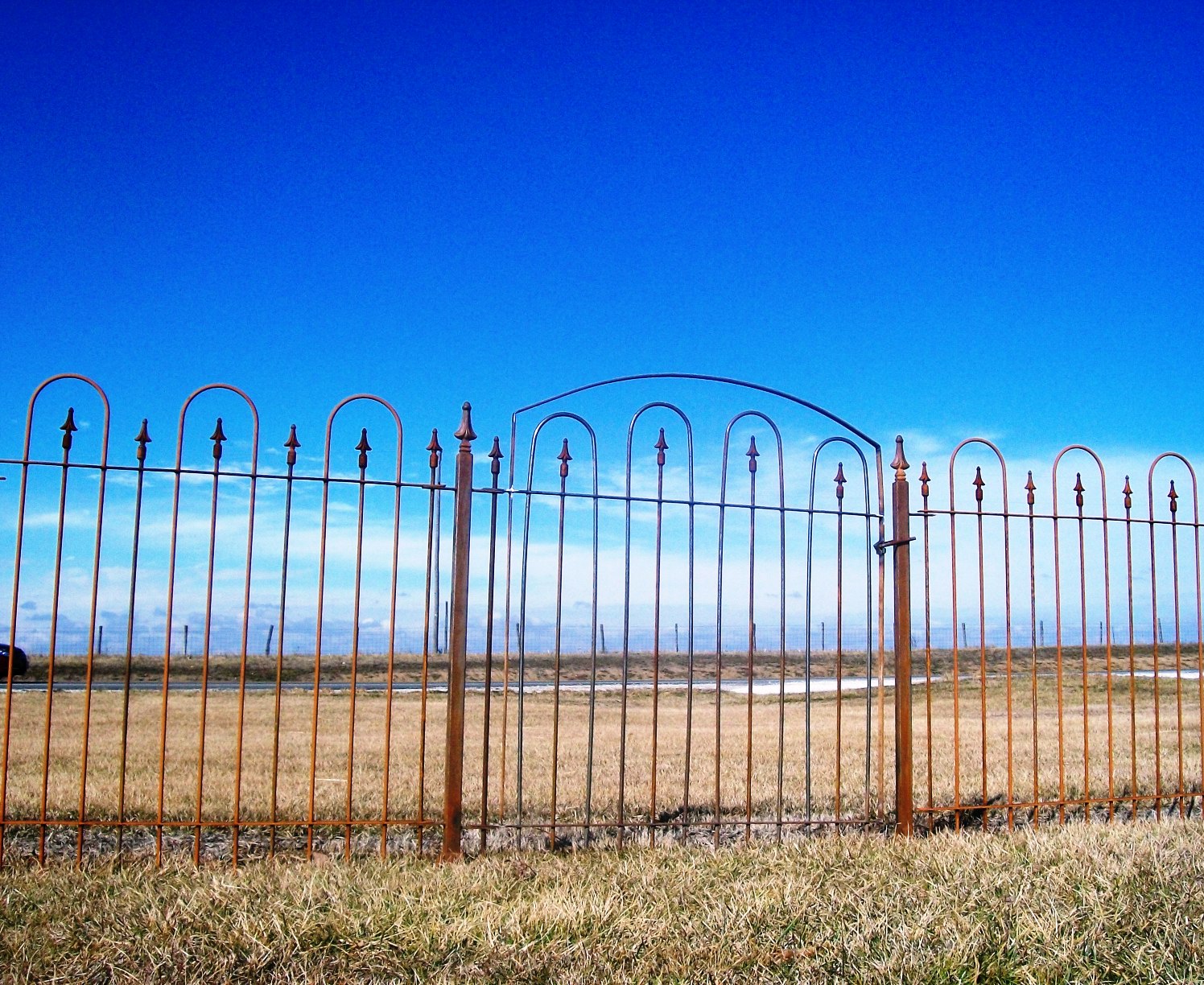 4' Wide Iron Gate For 4' t. Wrought Iron Fence