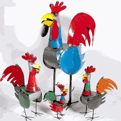 40" Bobble Head Rooster Yard Bird