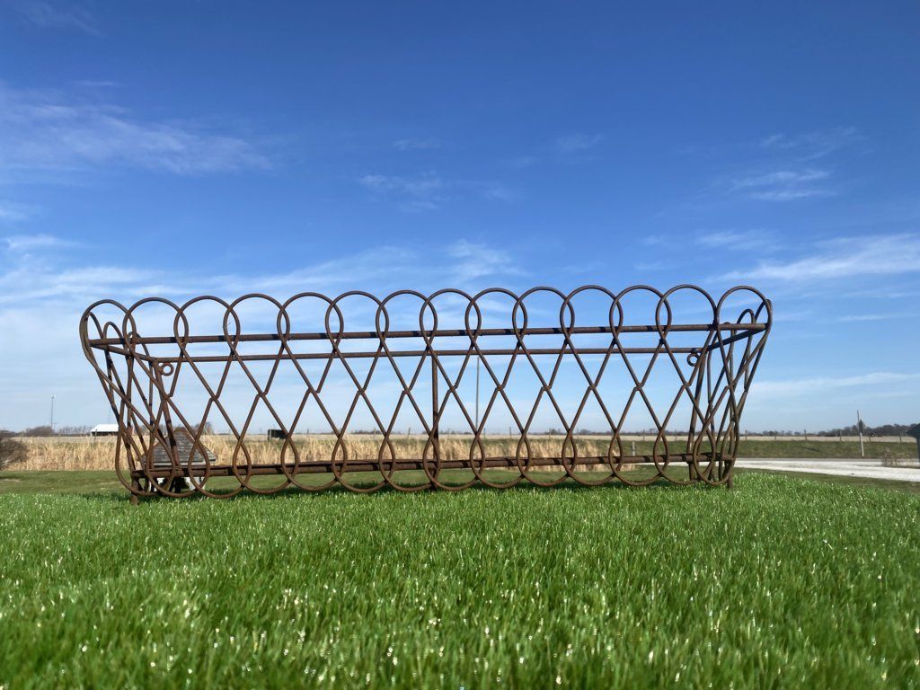 42" Heavy Wrought Iron & Tin Window box