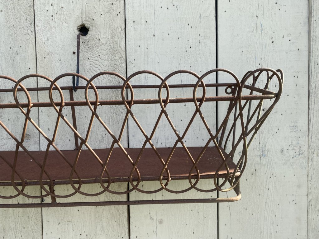 42" Heavy Wrought Iron & Tin Window box