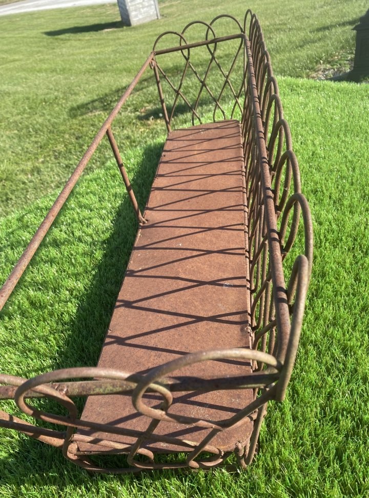 42" Heavy Wrought Iron & Tin Window box