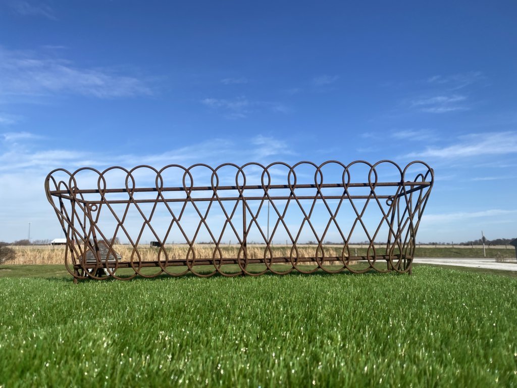 42" Heavy Wrought Iron & Tin Window box