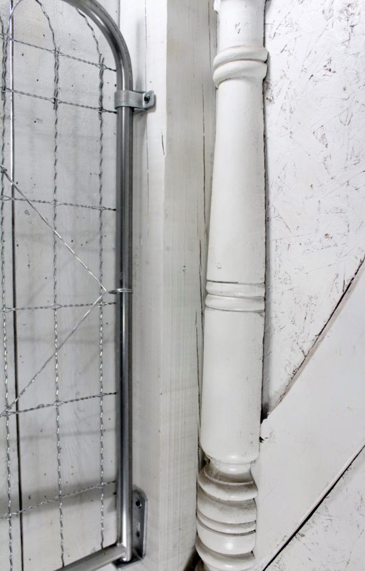 43"t x 36"w Forged Ring Top Galvanized Double Loop Wire Ornamental Gates