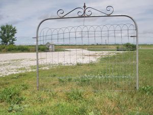 48" Tall Ornamental Galvanized Wire Gate 48" Wide