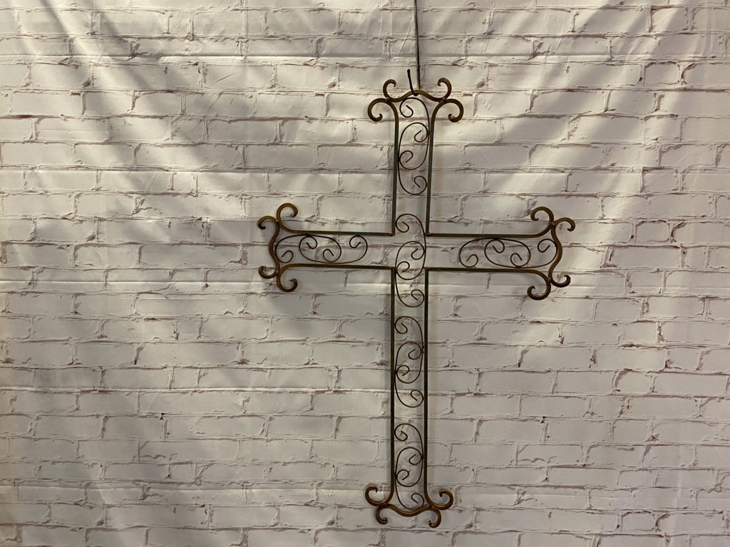 48" Wrought Iron Ashworth Ornate Cross