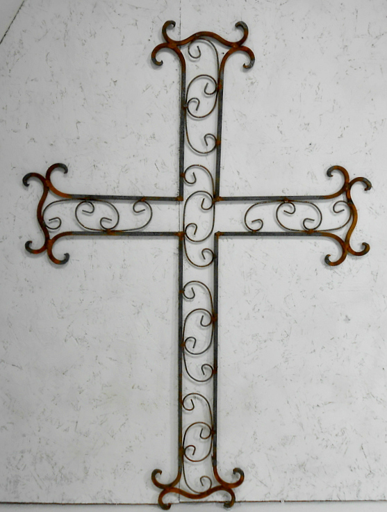 48" Wrought Iron Ashworth Ornate Cross