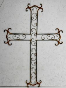 48" Wrought Iron Ashworth Ornate Cross