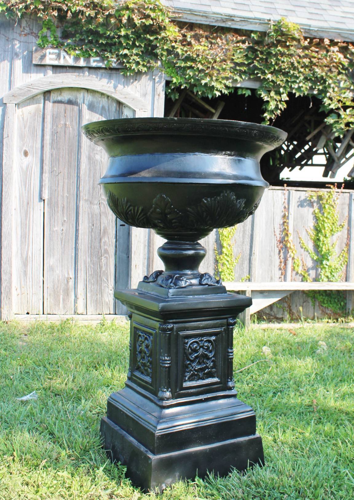 Huge 56" Athens Cast Aluminum with Base - Giant Planter Urn