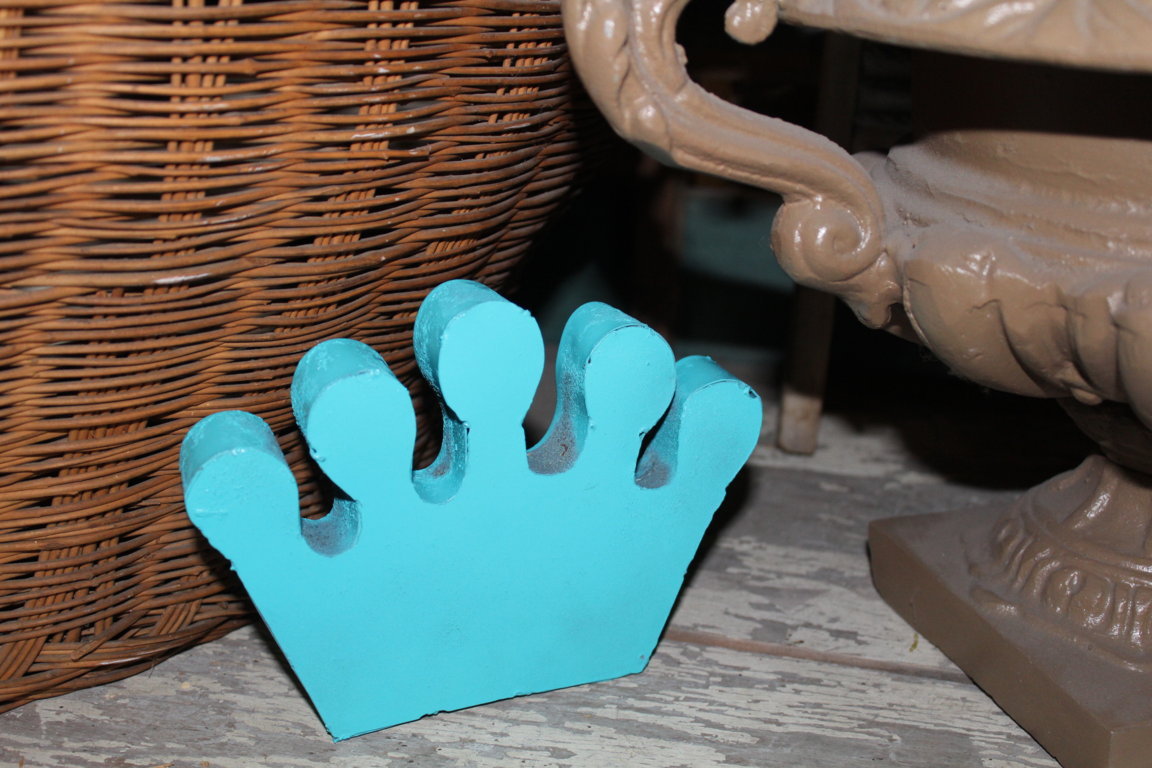 5" Small Metal Crown Queen or Princess Shelf Home Decor