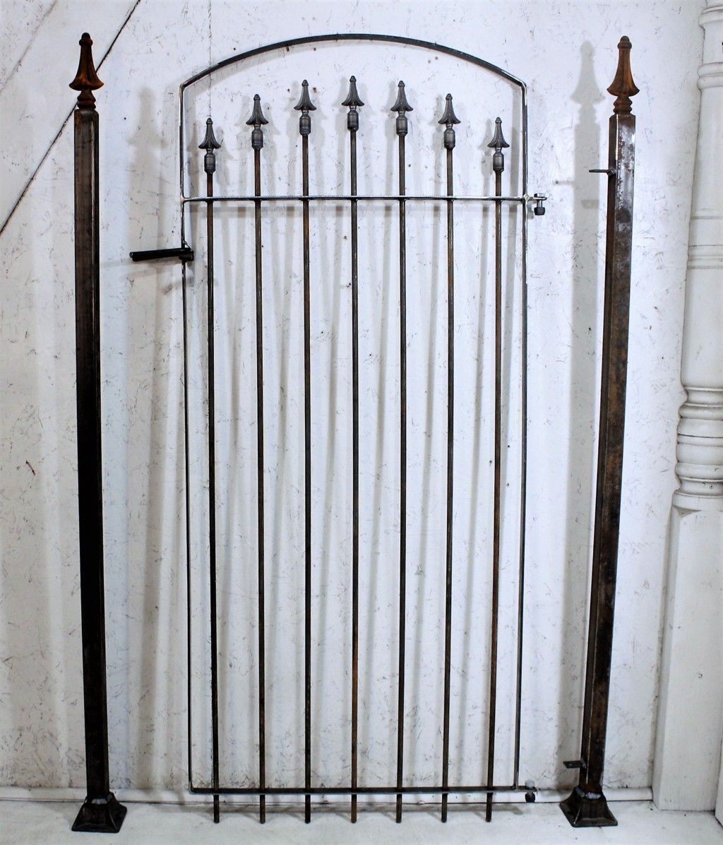 5't x 30"w Wrought Iron Entry Gate For Narrow Opening