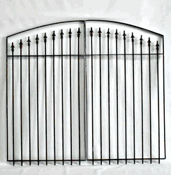Wrought Iron Fence Gate - Center Divide Gate - 5' x 6'w