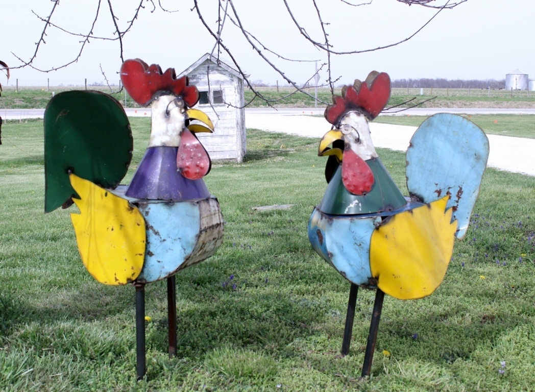 38" Charlie Chicken Yard Art - Outdoors Decor