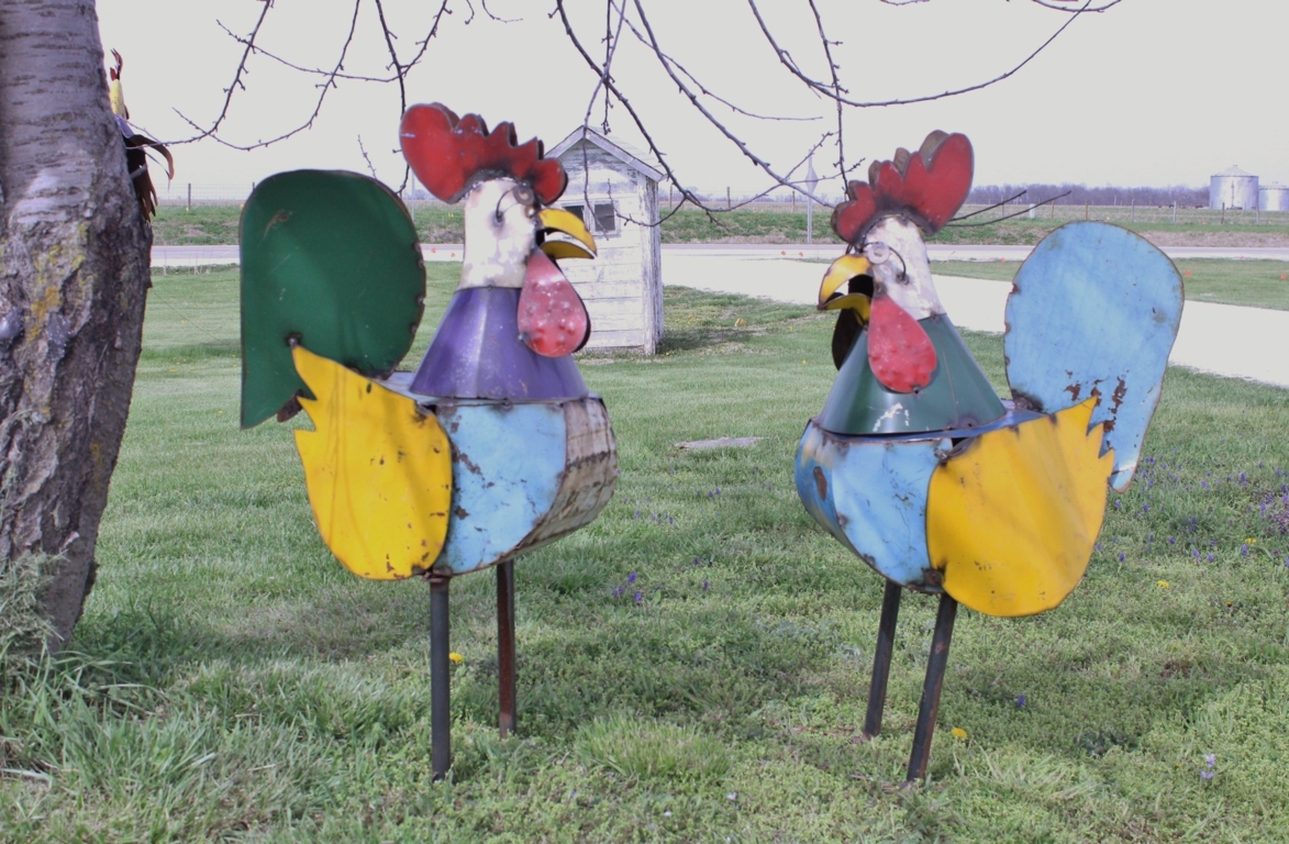 38" Charlie Chicken Yard Art - Outdoors Decor