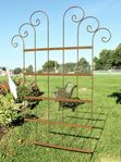 52" Wide Wrought Iron Spin Trellis Plant Support