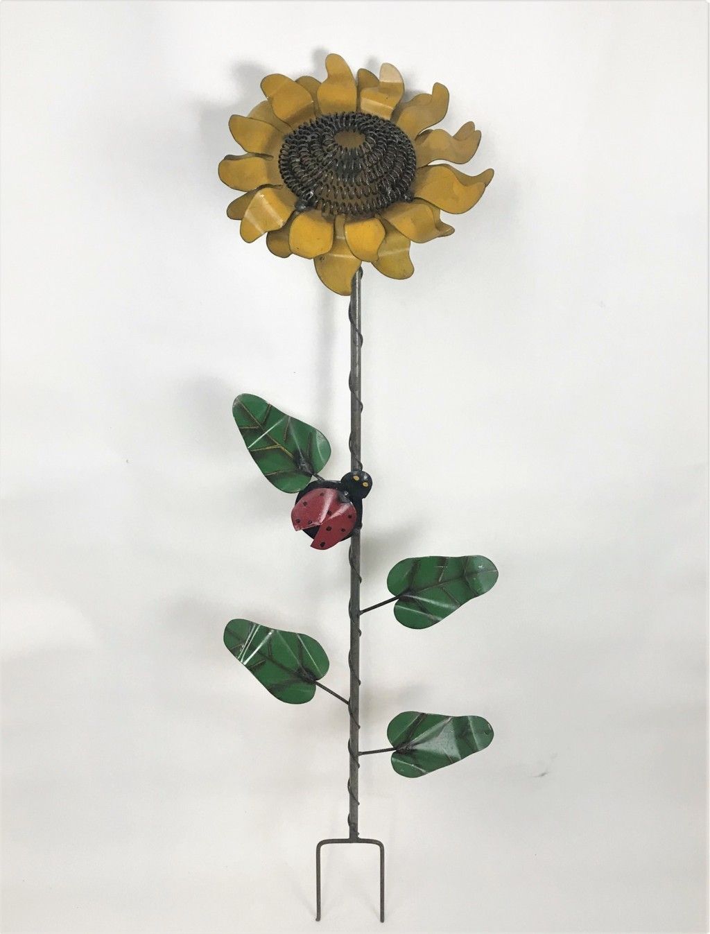 46" Medium Metal Sunflower Yard Stake