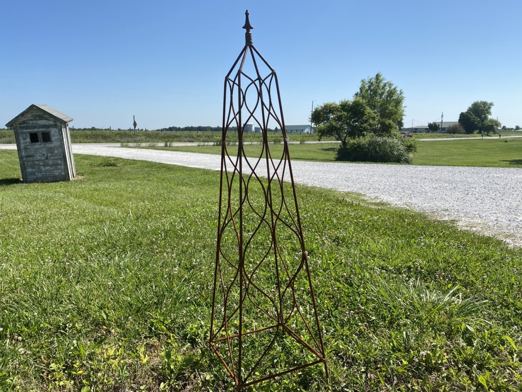 55" Wrought Iron Square Topiary Plant Support