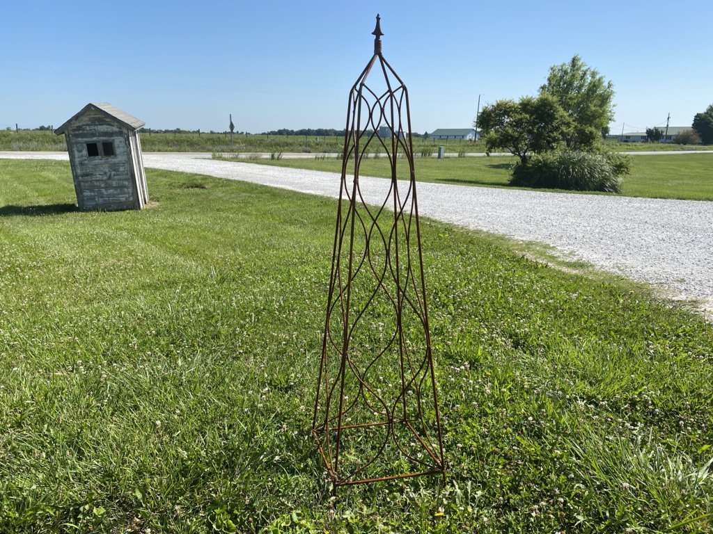 55" Wrought Iron Square Topiary Plant Support