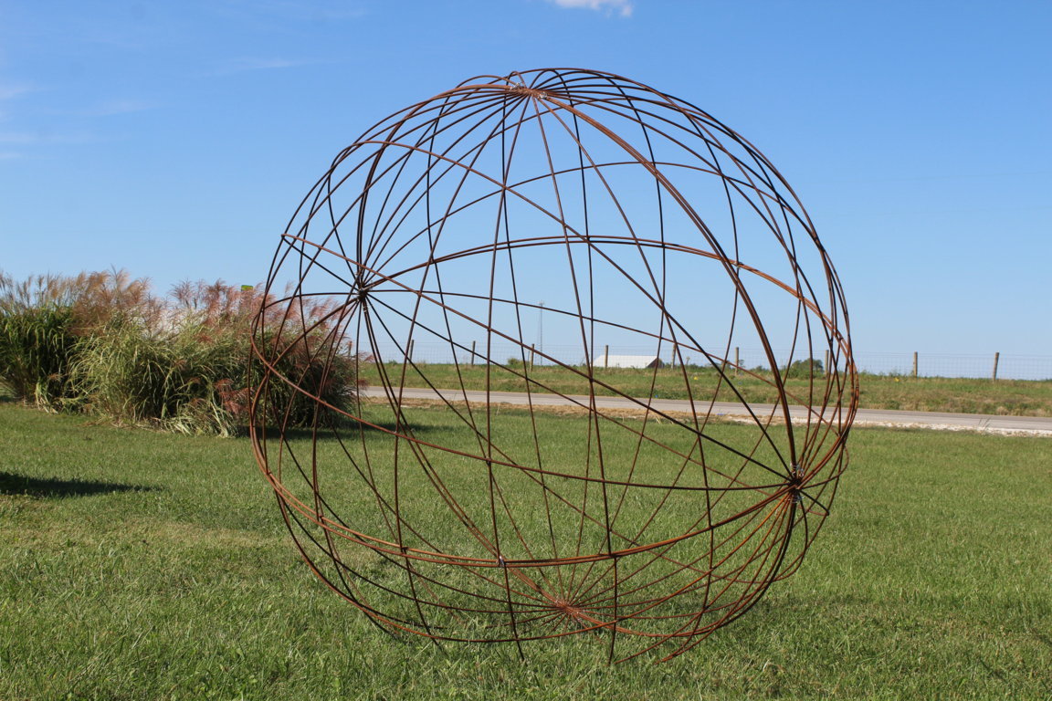 6' Metal Ball Garden Orb - Large Wrought Iron Sphere