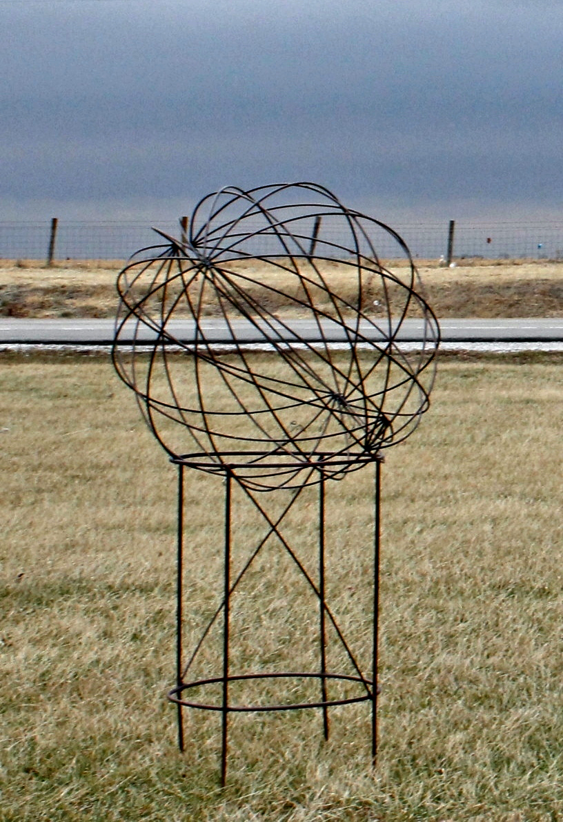 60" Small Tower Garden Ball Structure Decorative Yard Decor