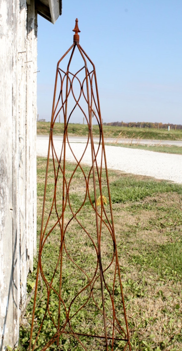 60" Square Finial Topiary Trellis - Garden Obelisk