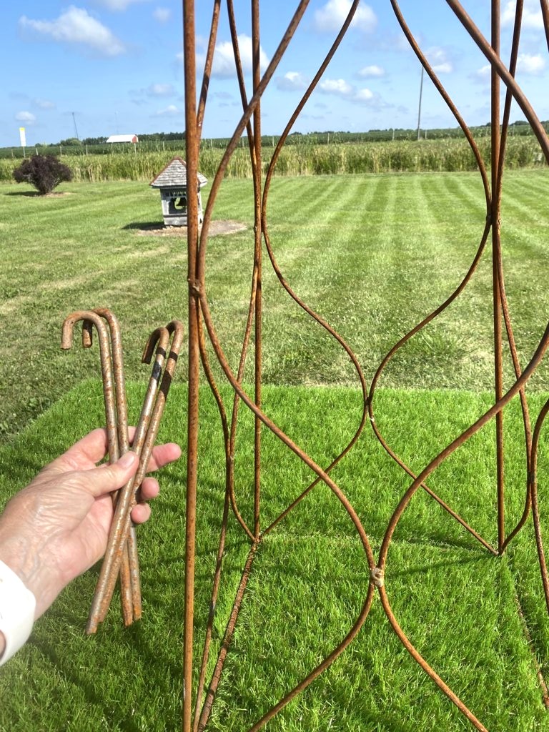 60" Square Finial Topiary Trellis - Garden Obelisk