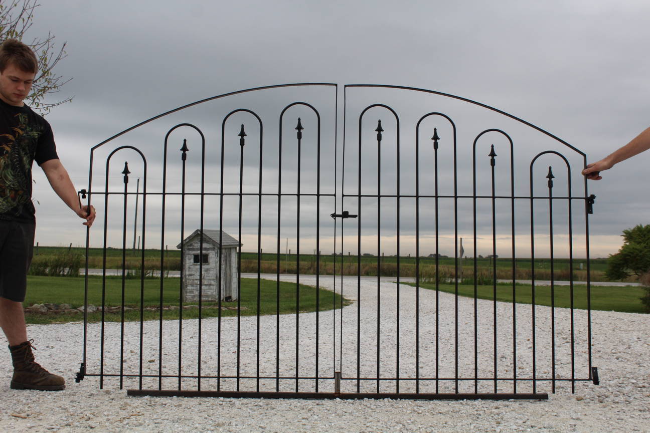 Extra Wide Wrought Iron Gate For Entrance 4' t x 8' w