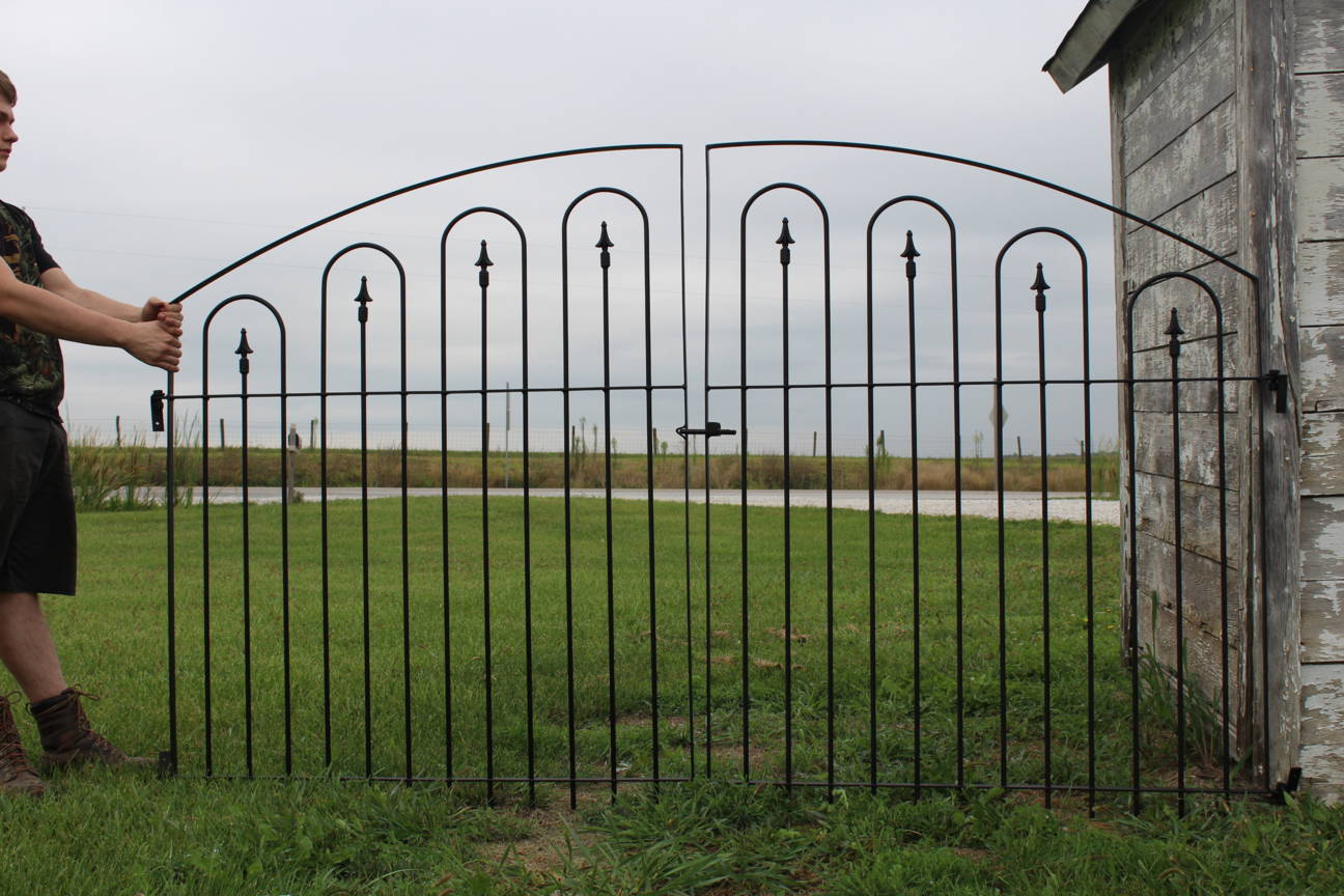 Extra Wide Wrought Iron Gate For Entrance 4' t x 8' w