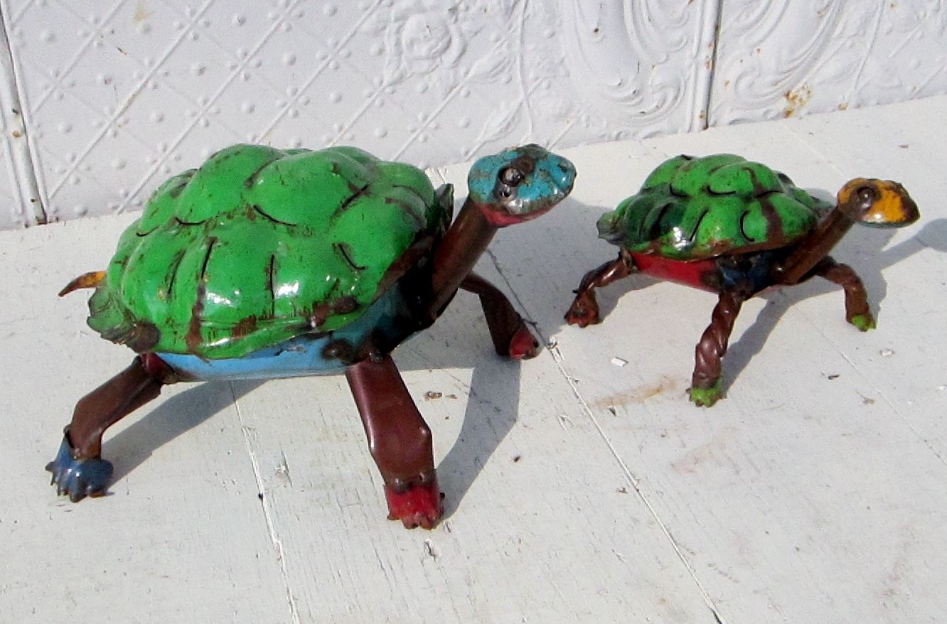 8" Medium Colorful Turtle Yard Ornament Lawn Decor