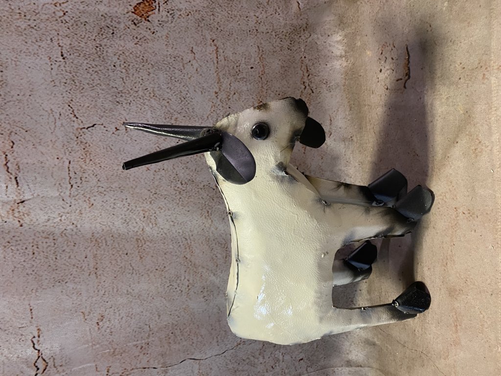 15" Recycled Metal Girard Goat Animal - Lawn Ornaments - Farm Animal