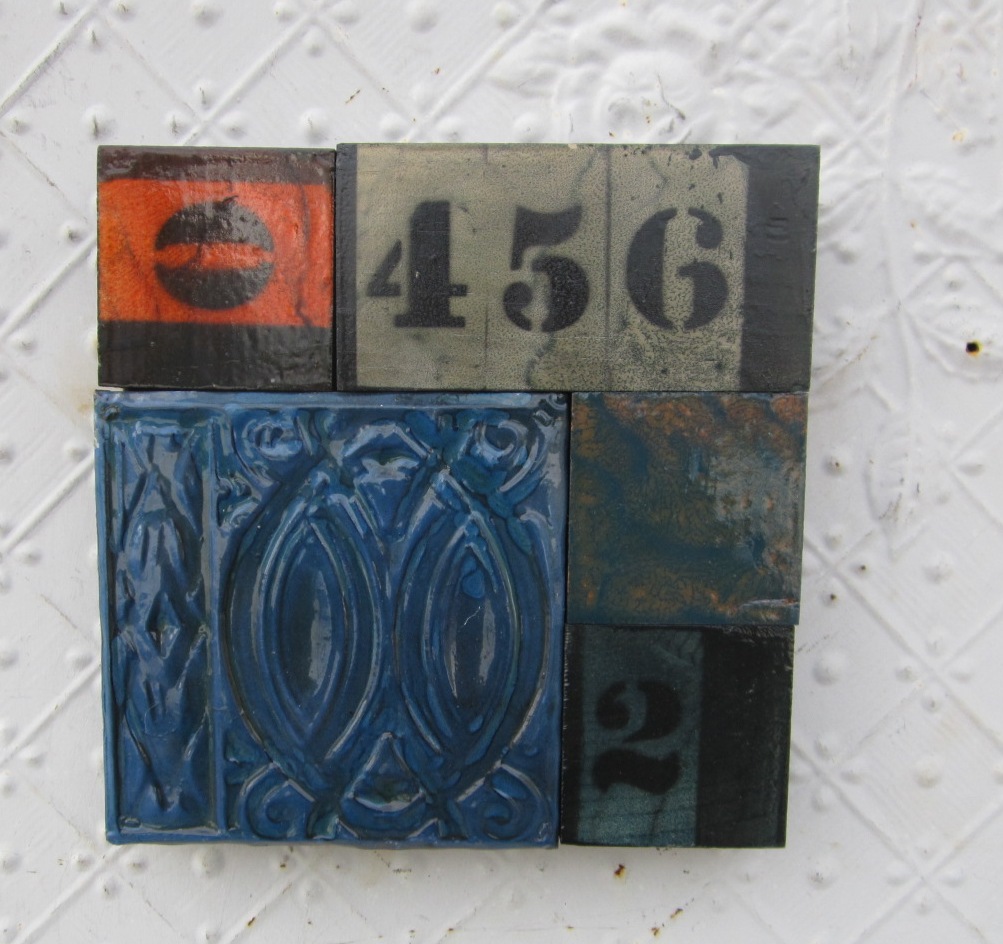 9" Square Art Stenciled Numbers and Letters