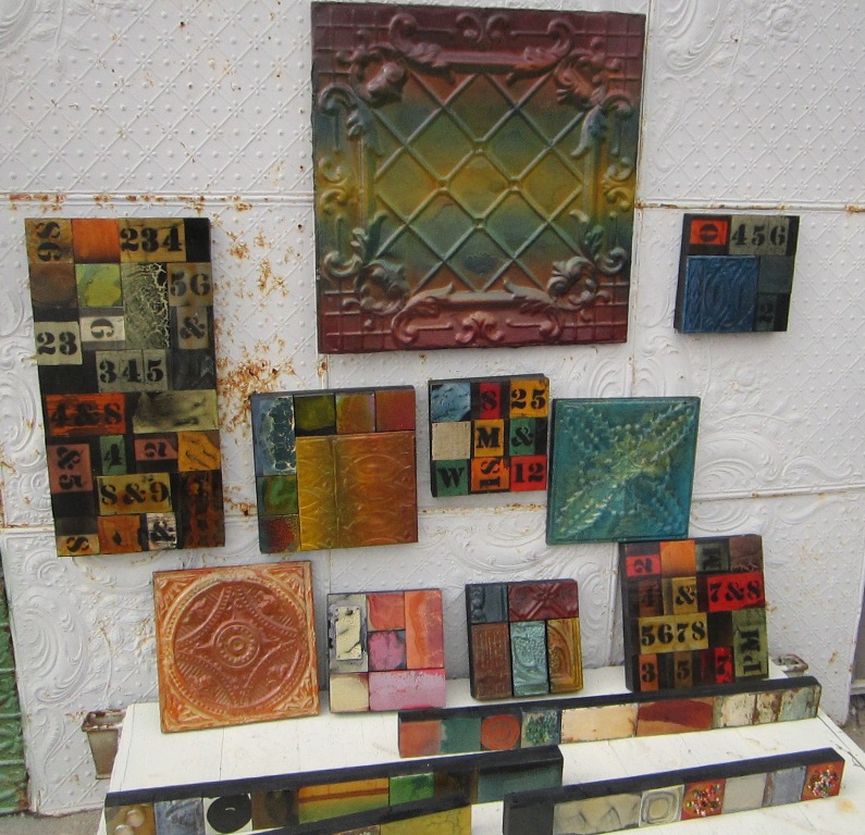 9" Square Art Stenciled Numbers and Letters