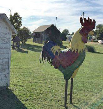 96" Very Large Metal Rooster Yard Art Sculpture