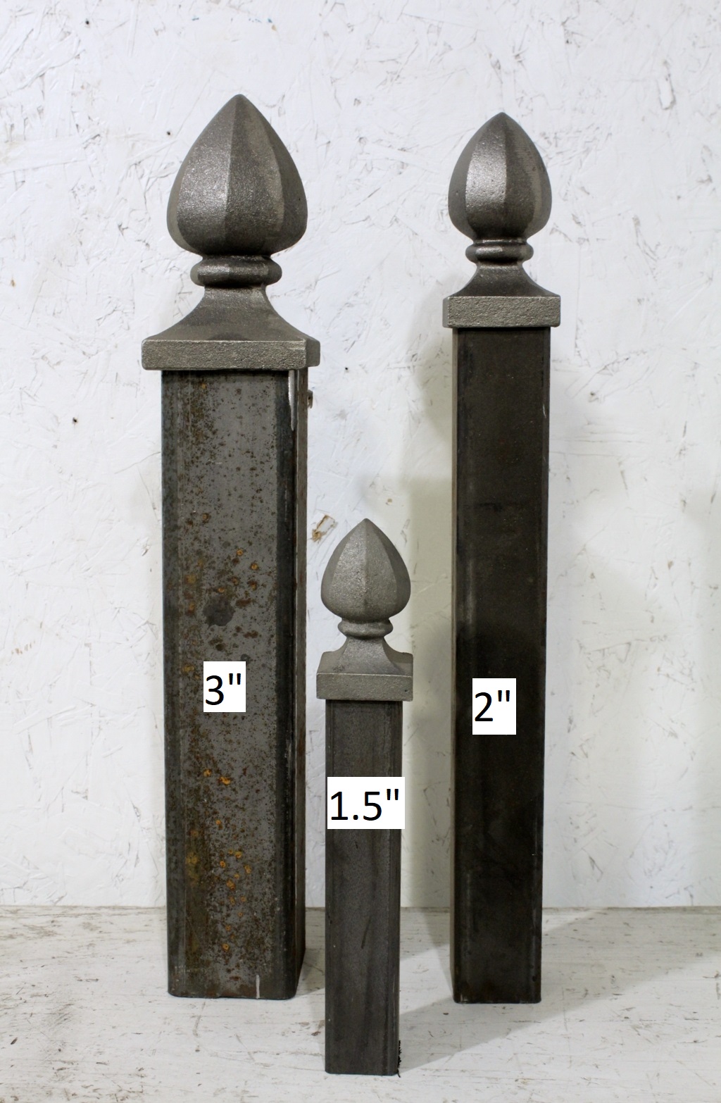 3ft Tall Alexander 3" Gate Or Fence Post For Hardscape Deck