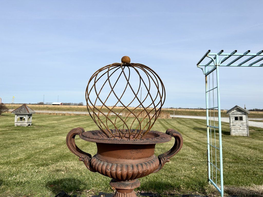 Amelia Wrought Iron Topiary - Metal Flower Trellis