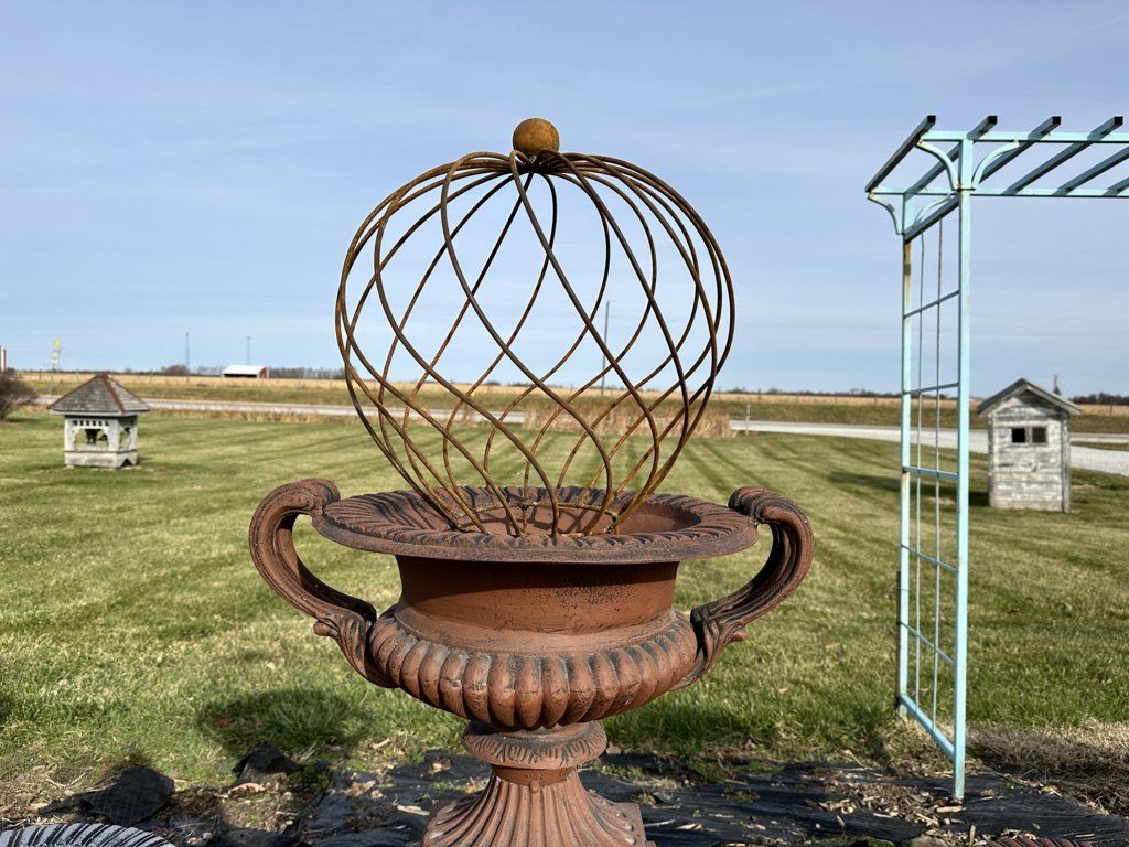 Amelia Wrought Iron Topiary - Metal Flower Trellis