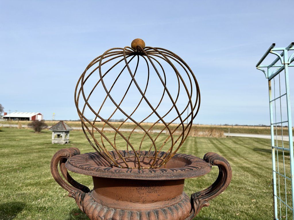 Amelia Wrought Iron Topiary - Metal Flower Trellis