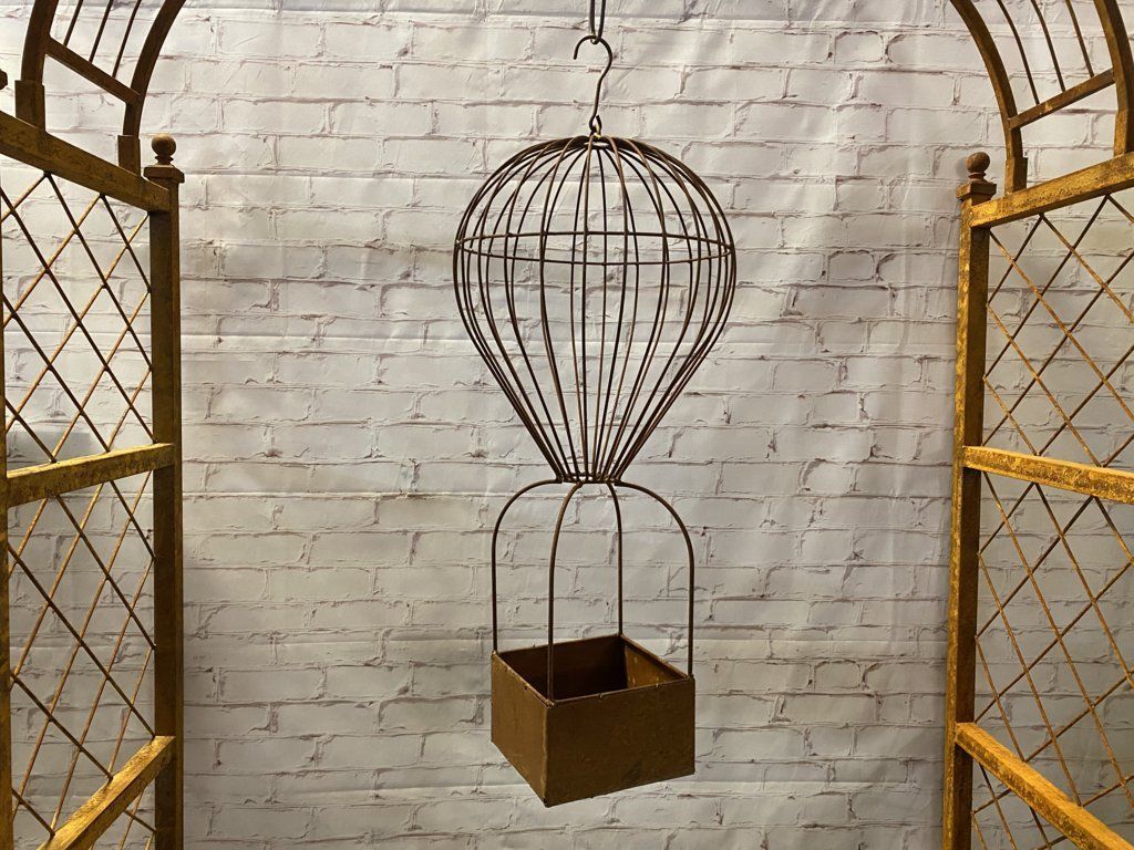 Metal Hot Air Balloon Basket - Pot Flower Holder Planter