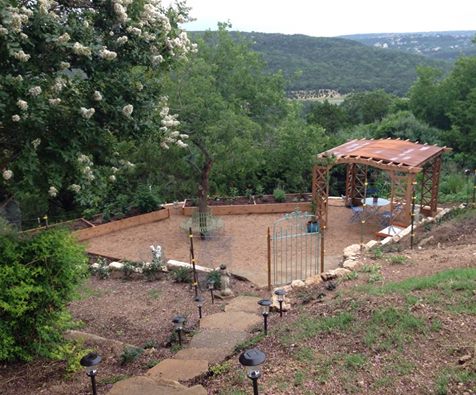 Beautiful Garden Retreat Using Our Gate & Tree Bench
