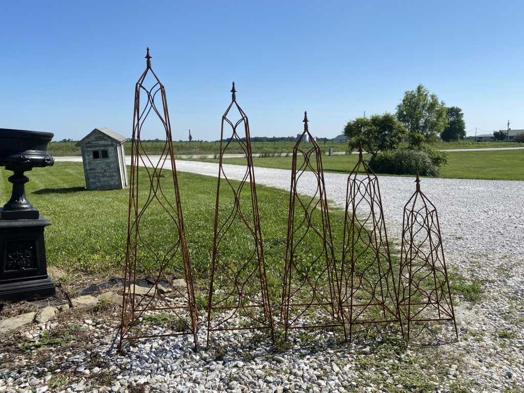 Biggest Metal Square Finial Flower Topiary