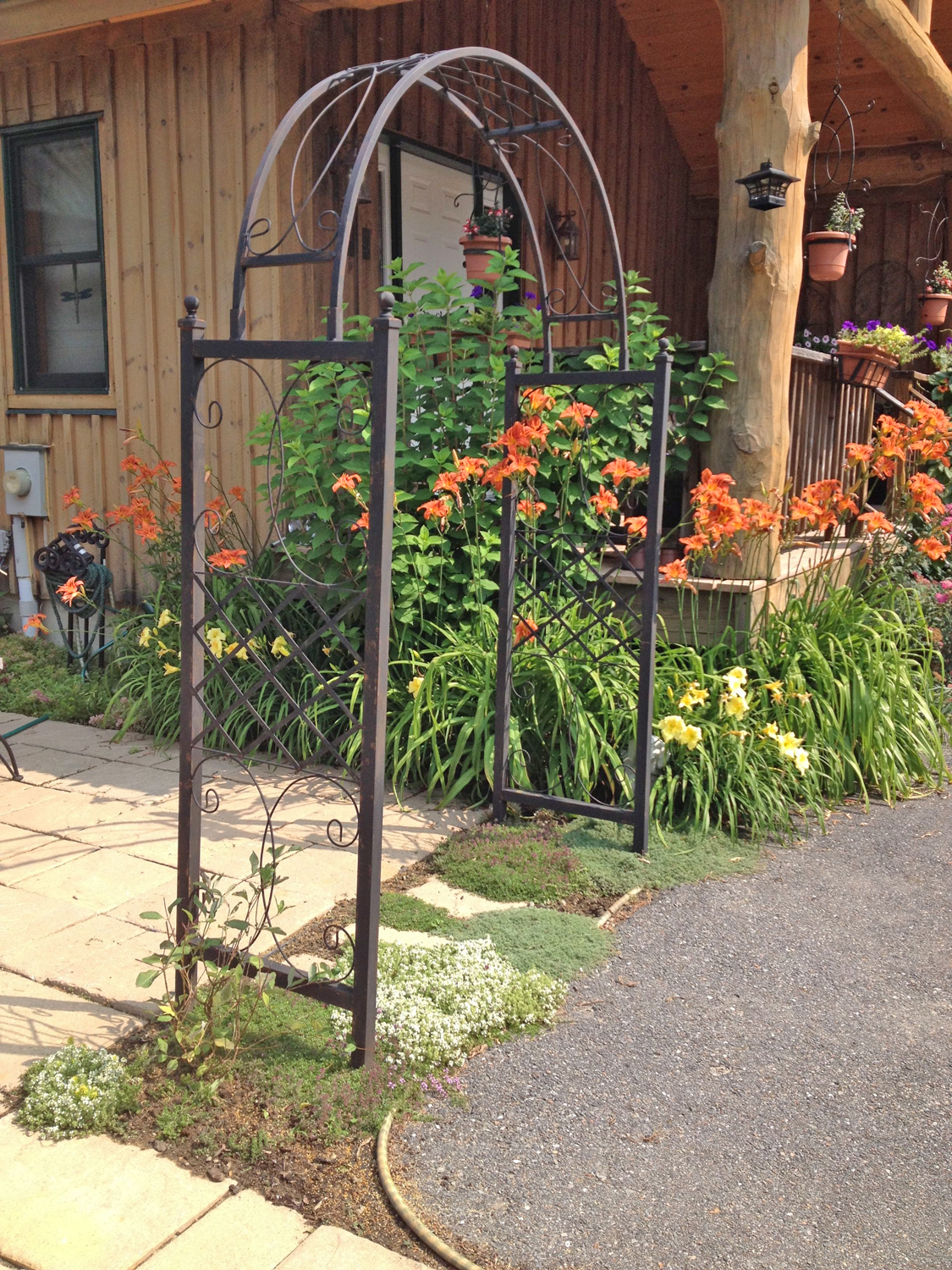 Black Skyview Arbor Accents Rustic Home