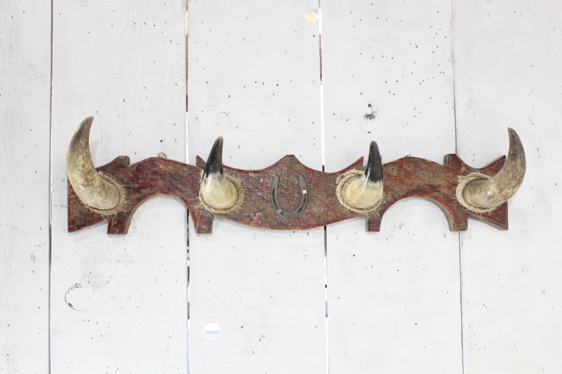 Bull Horn Coat Rack Southwestern Wall Decor