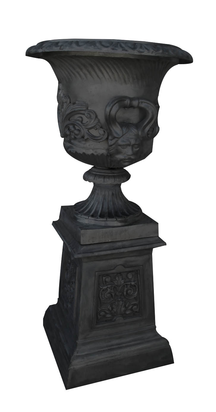 49" Cast Aluminum 2 Piece Suzanna Urn Set