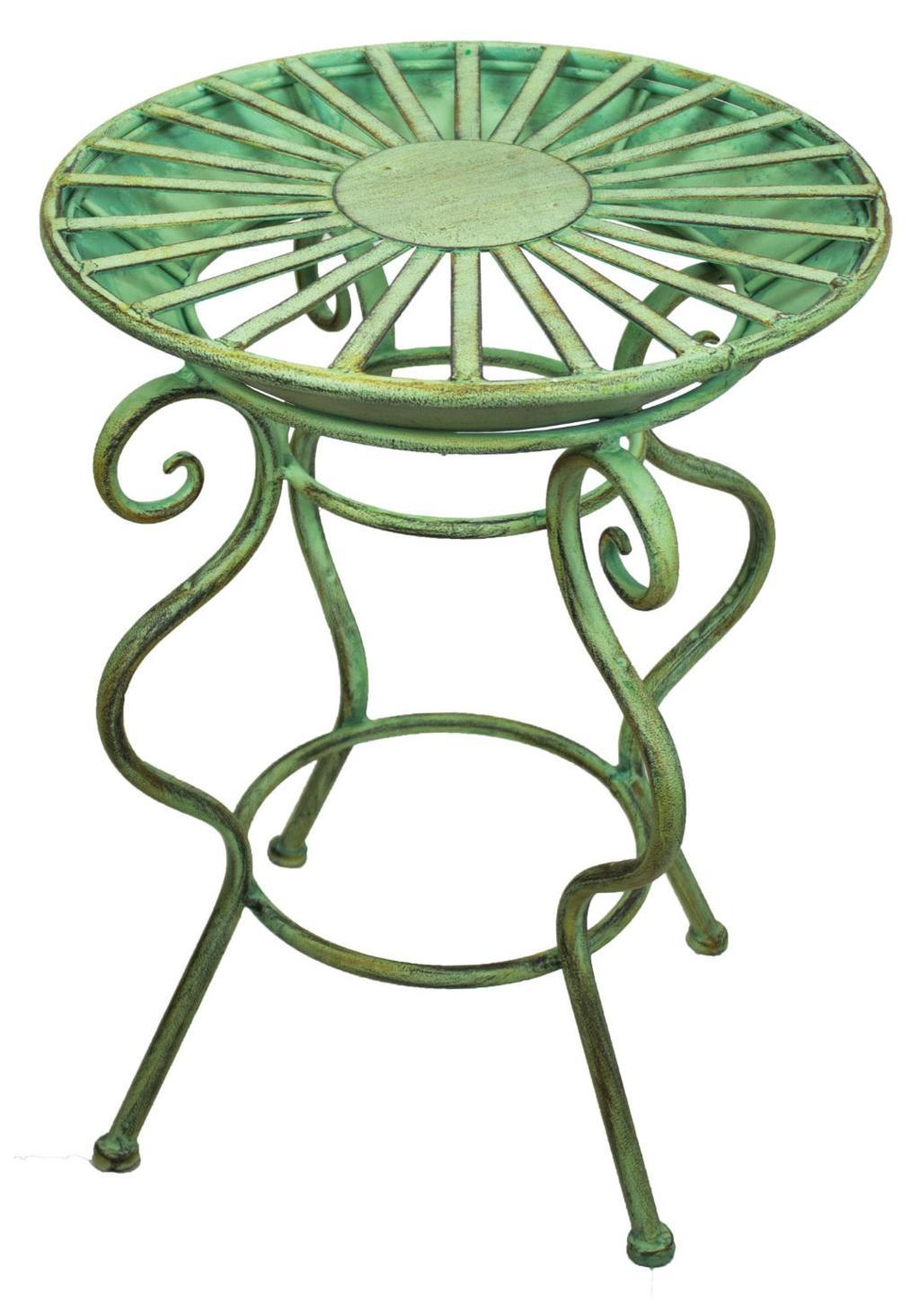Cast Iron Green Stool or Table Patio Furnicture