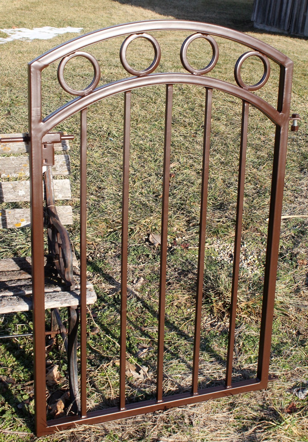 Wrought Iron Circle Top Entrance Gate 36t x 30w