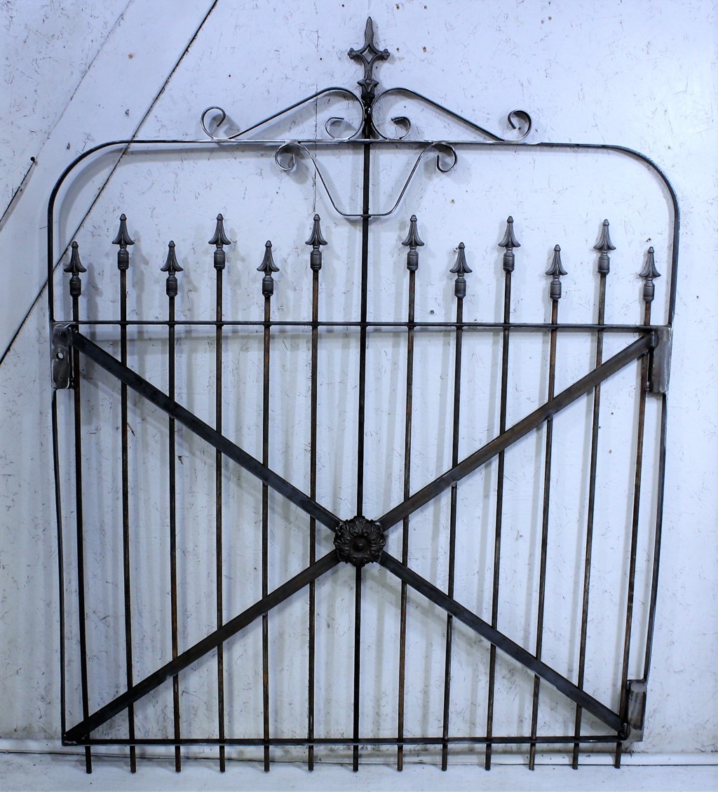 Crisscross Ornate Wrought Iron Garden Gate 4ft Tall - 4ft Wide