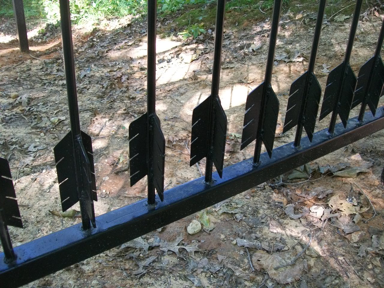 Custom Driveway Gate With Arrow For Hunting Lodge