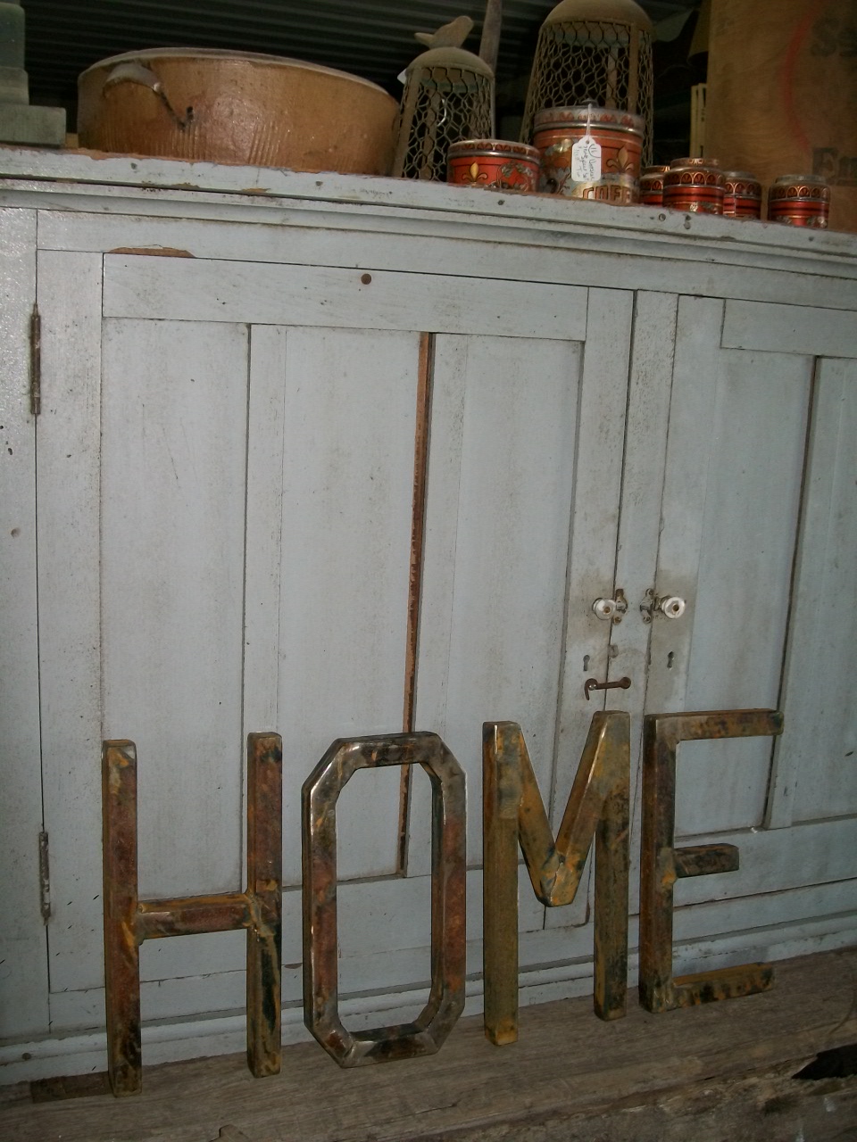 Custom Made Metal Letters - HOME example